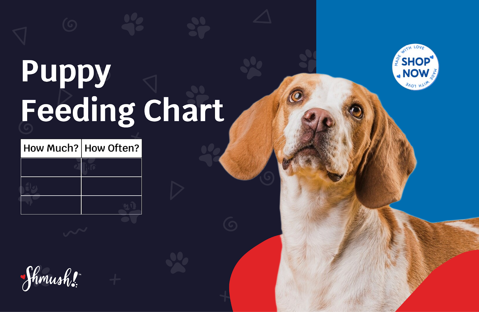 Puppy Feeding Chart: How Much & How Often to Feed Your Puppy – Shmush! Pets